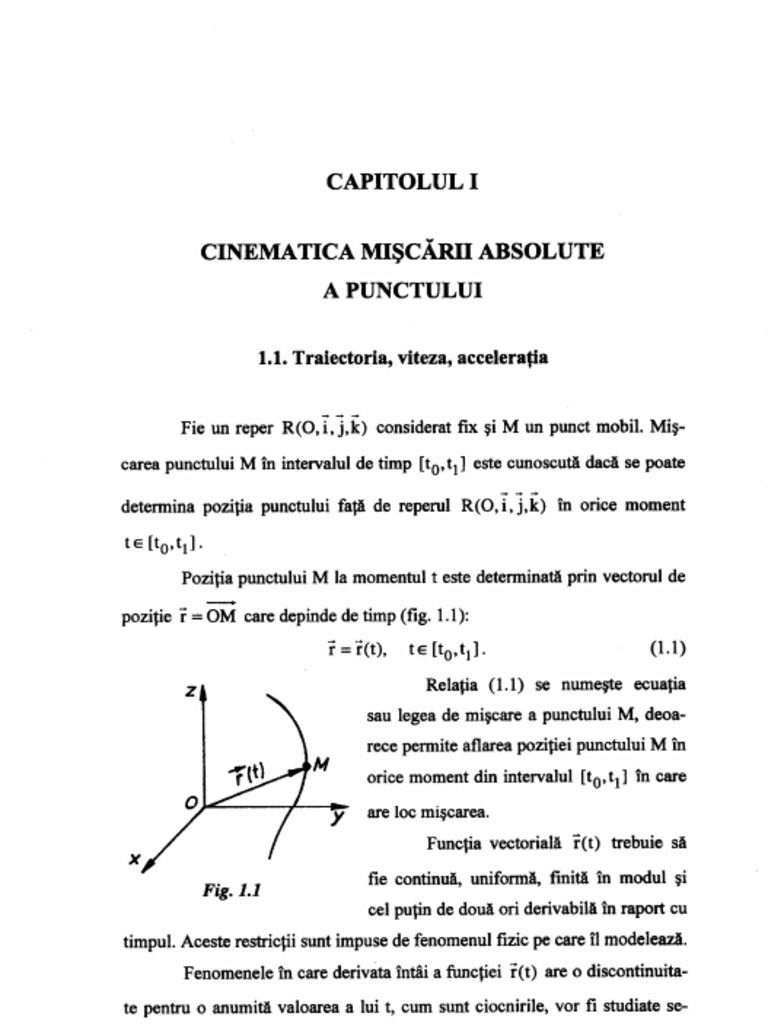Cinematica Punctului | PDF