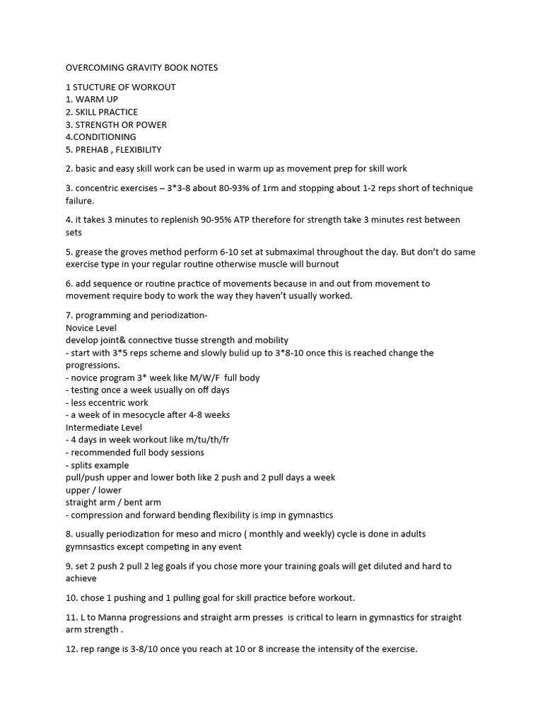 Overcoming Gravity Book Notes | PDF | Motor Neuron | Human Anatomy