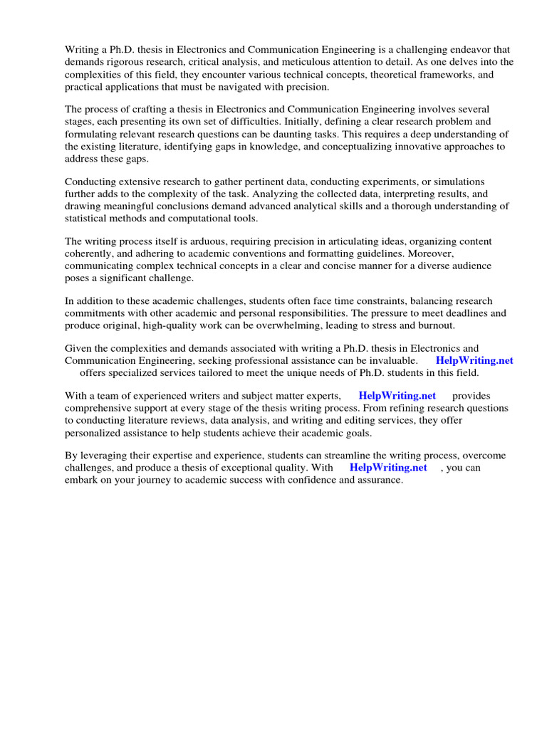 PHD Thesis in Electronics and Communication Engineering | PDF | Internet Of Things | Engineering