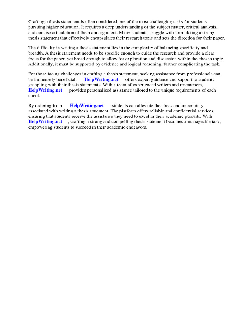 Handout Thesis Statement | PDF | Essays | Thesis
