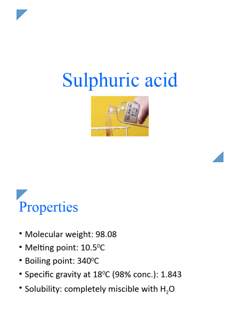 Unit 2 Sulphuric Acid | PDF