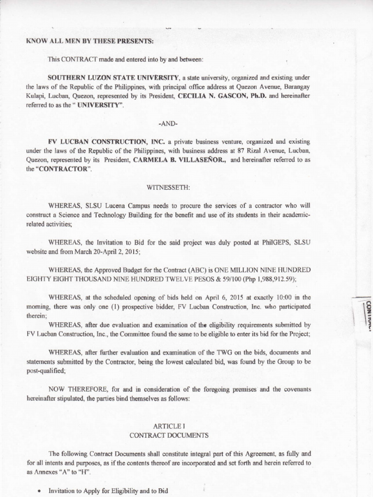 Contract | PDF | Government | Justice