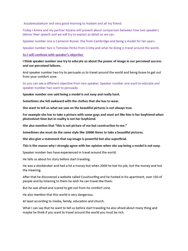 Speech Review Boc | PDF | Attention | Human Communication