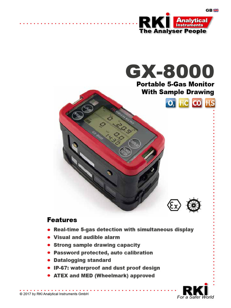 Portable 5-Gas Monitor With Sample Drawing: For A Safer World | PDF ...