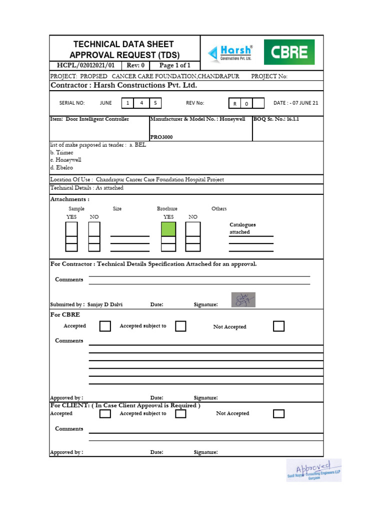 TDS 145 For Approval of Door Intelligent Controller | PDF | Computer Network | Internet Protocols