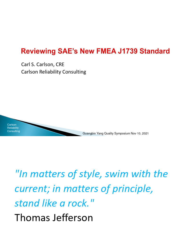 Fmeapresentation Reviewing Saes New Fmea j1739 Standard | PDF | Reliability Engineering ...