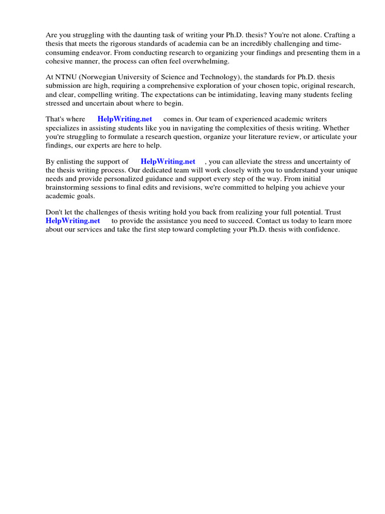 PHD Thesis Submission Ntnu | PDF | Thesis | Physical Sciences