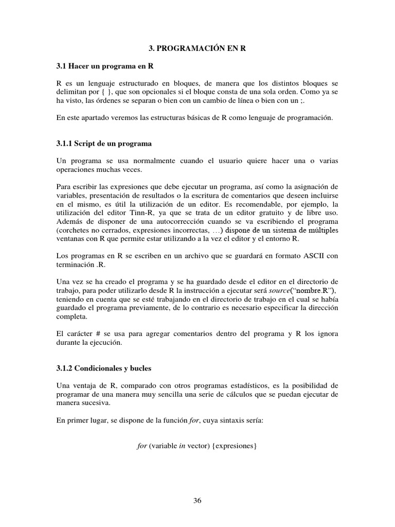 ProgramaciÃ N en R | Descargar gratis PDF | Programa de computadora | Programación