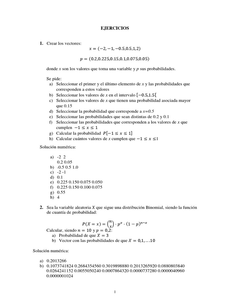 Enunciados Ejercicios R | PDF