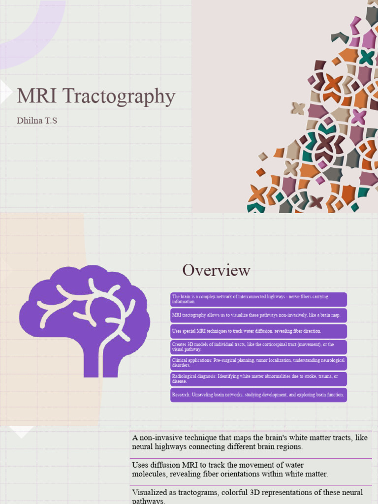 MRI Tractography | PDF | Magnetic Resonance Imaging | Brain
