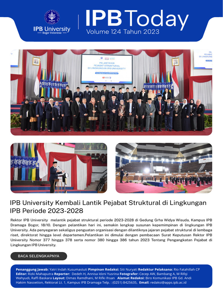 IPB Today 2023 - Edisi 124 Pelantikan 2023 | PDF