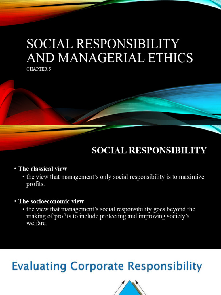 Chapter 5 - Social Responsibility and Managerial Ethics | PDF