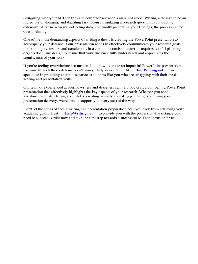 m Tech Thesis in Computer Science Ppt | PDF | Wireless Sensor Network | Thesis