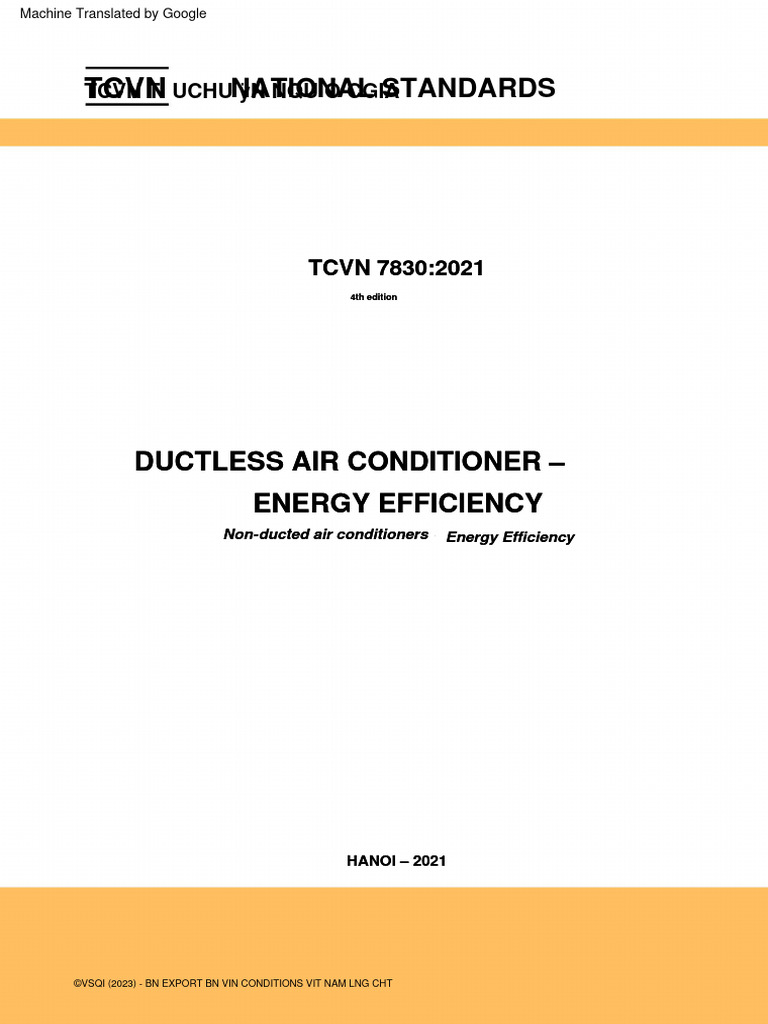TCVN 7830 - 2021 - en | PDF | Air Conditioning | Home Appliance