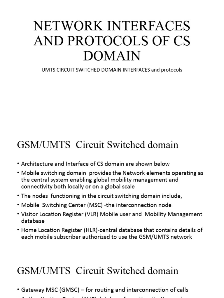 Circuit Switched Interfaces and Protocols | PDF | Data Transmission ...