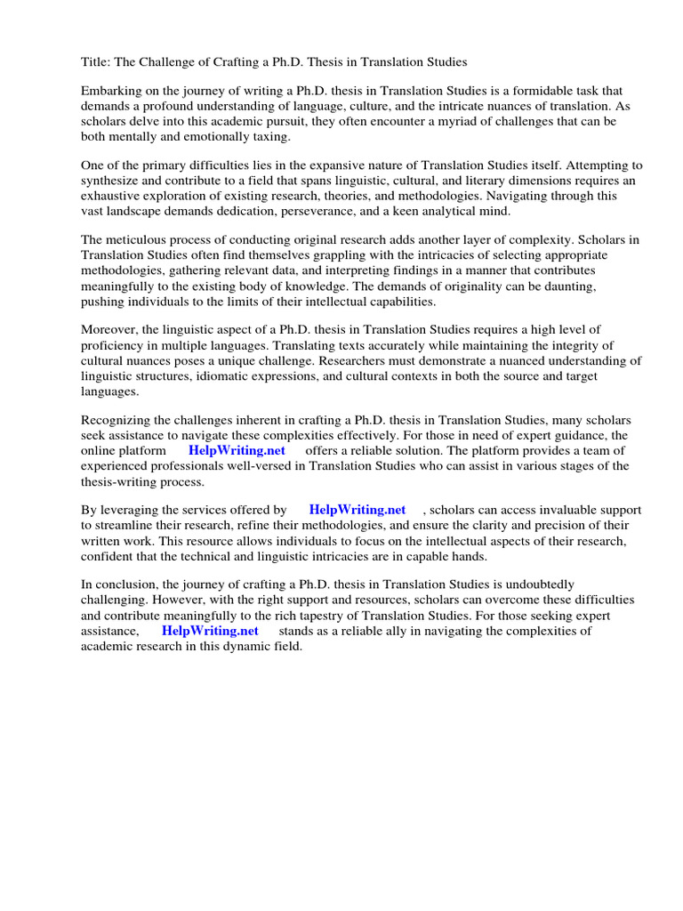PHD Thesis Translation Studies | PDF | Thesis | Translations
