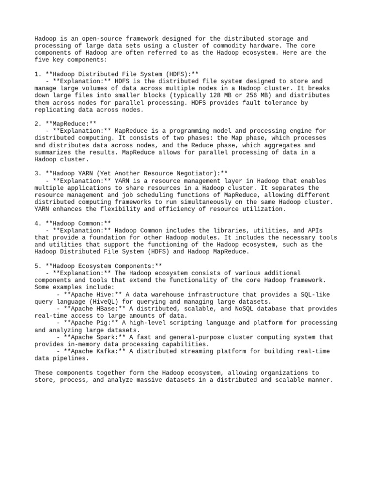 Hadoop Is An Open Source Framework Pdf