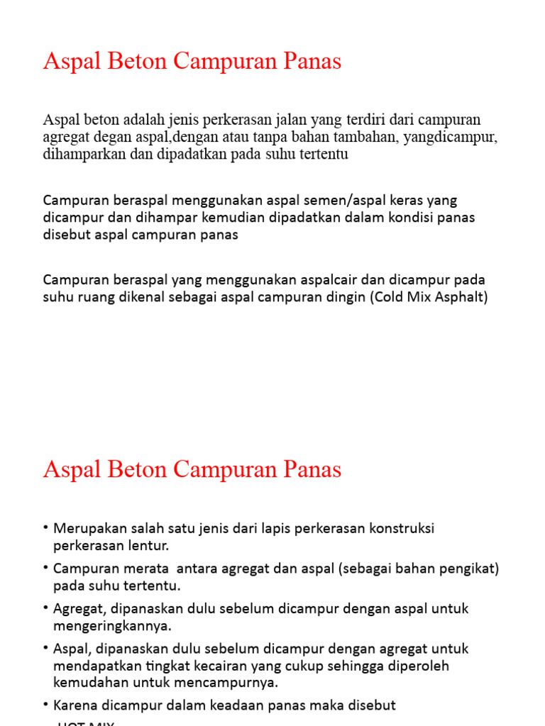 Kuliah 5 Aspal Beton | PDF