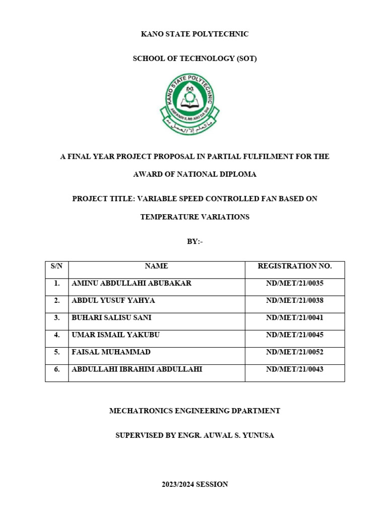Variable Speed Fan Control System | PDF | Efficient Energy Use | Electronic Circuits
