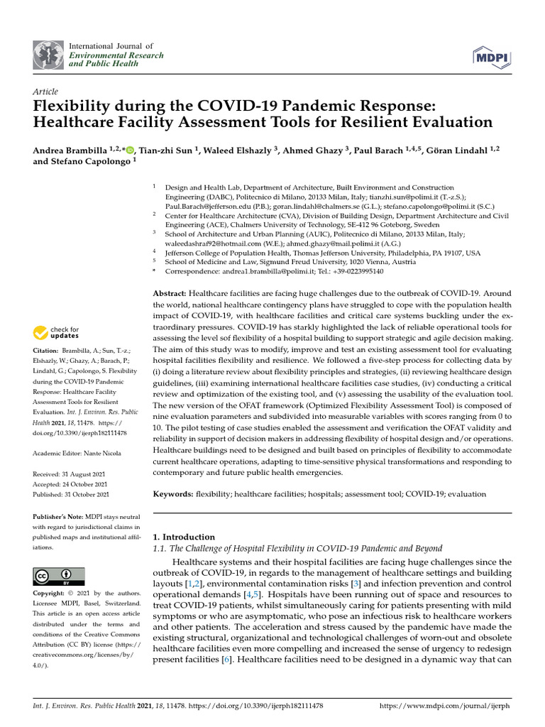 Flexibility During The COVID-19 Pandemic Response Healthcare Facility ...