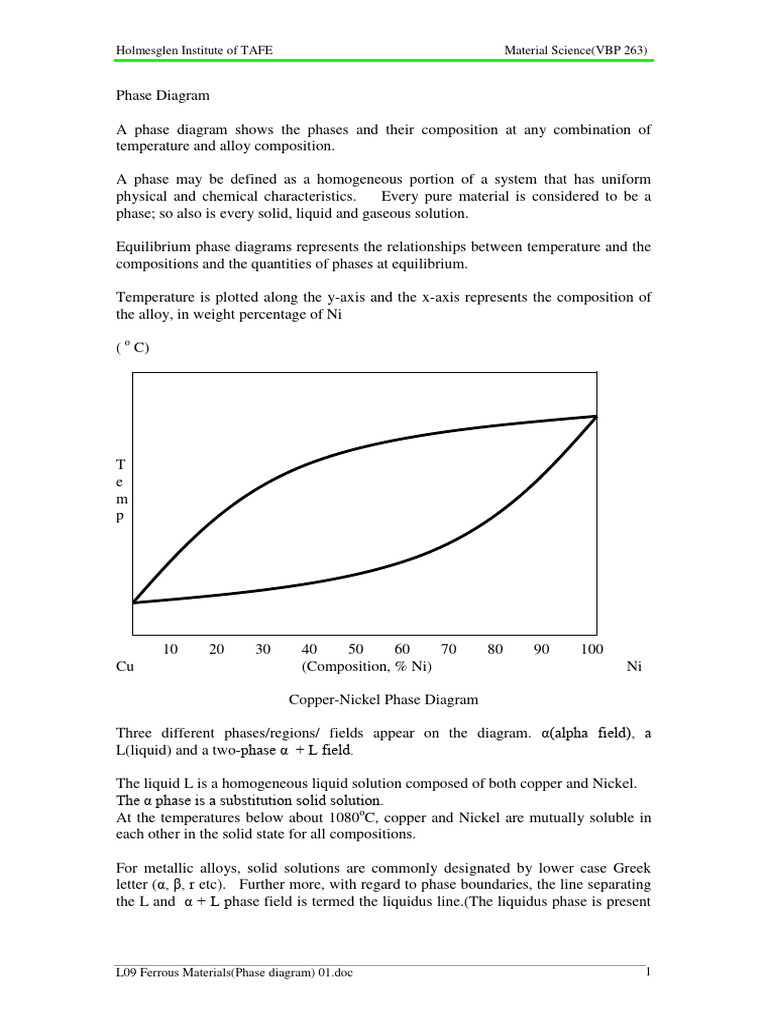 L09 Ferrous Materials(Phase Diagram) 01 | PDF
