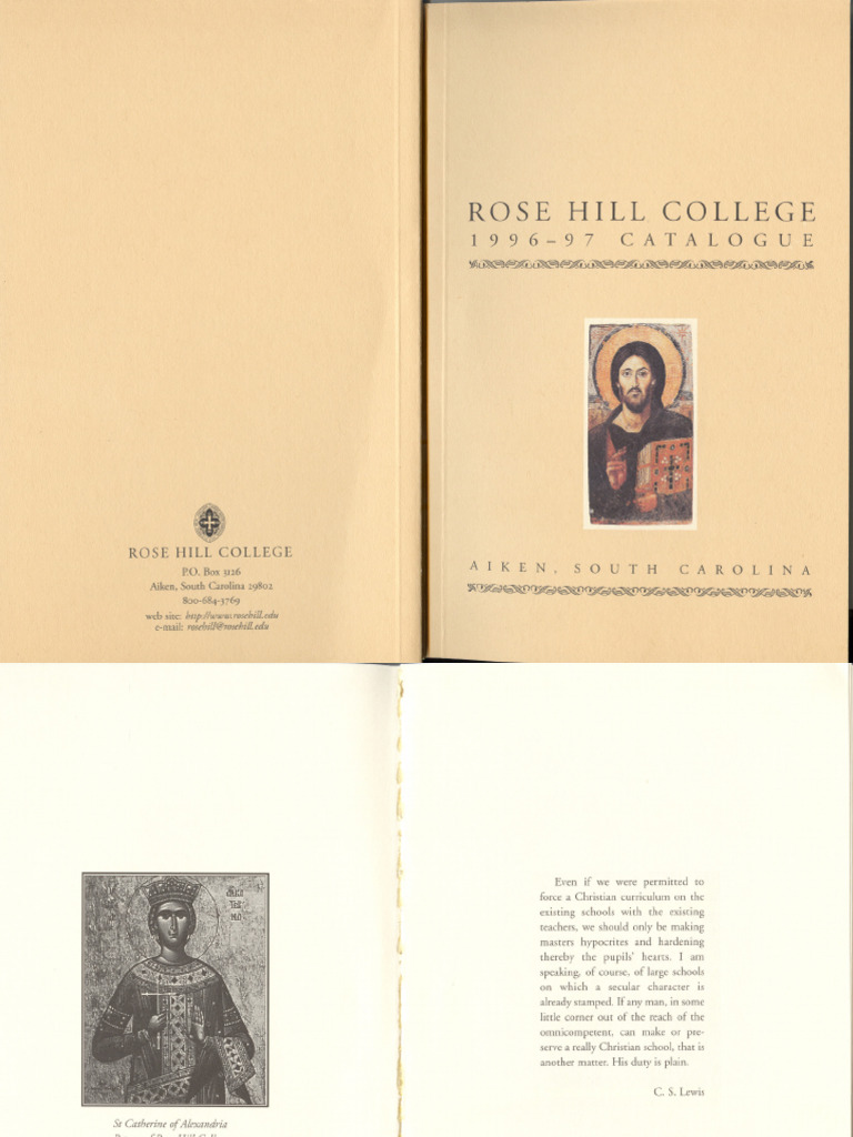 Rose Hill College Catalogue | PDF | Eastern Orthodoxy | Faith