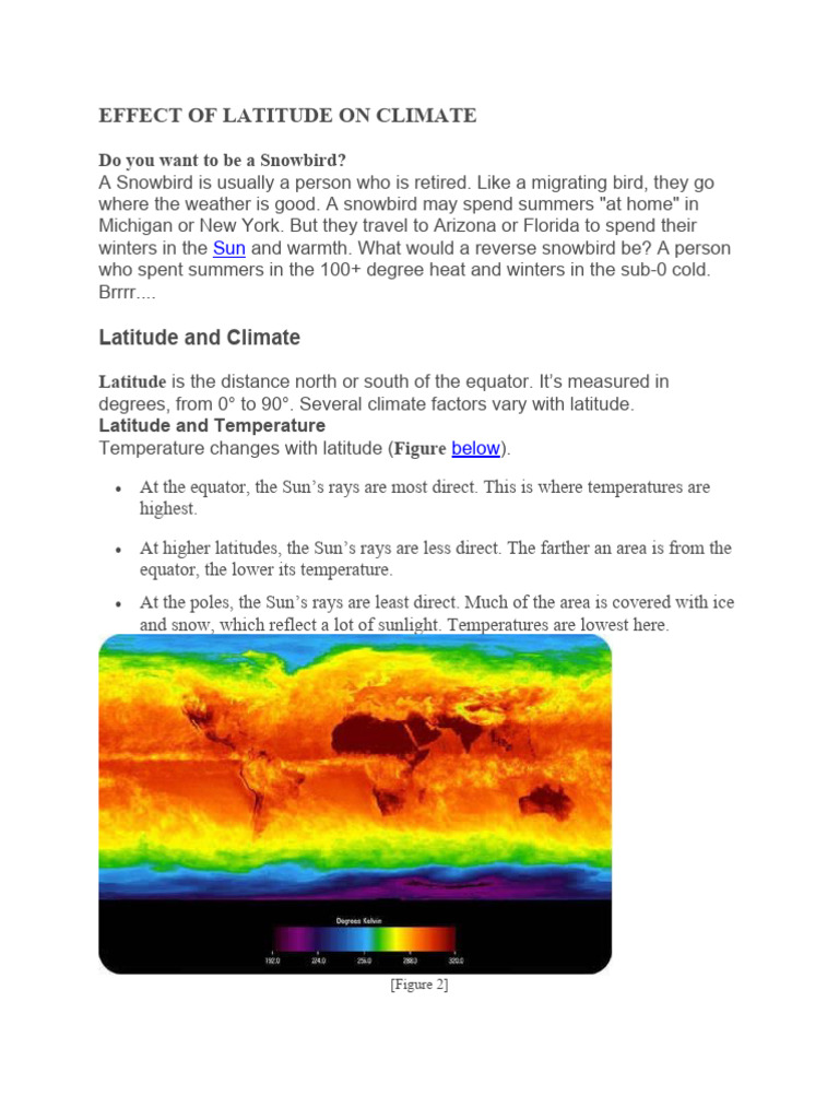 Effect of Latitude On Climate | PDF | Latitude | Equator