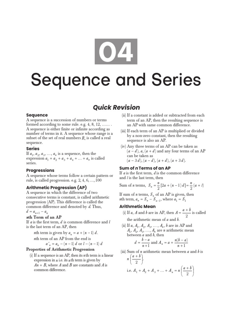 Arithmetic and Geometric Progressions Guide | PDF | Sequence | Mean