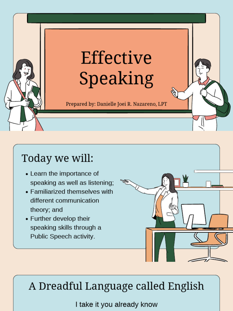 Effective Speaking-Lesson 1 | PDF | Communication | Cognitive Science