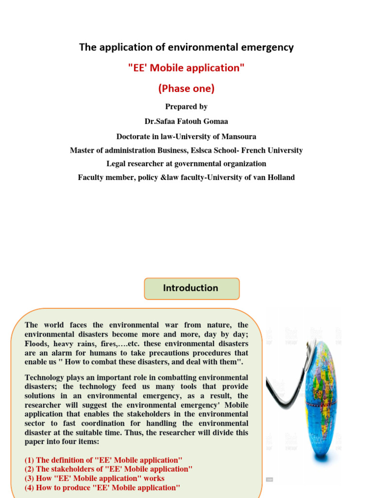 The Mobile Application of Environmental Emergency | PDF