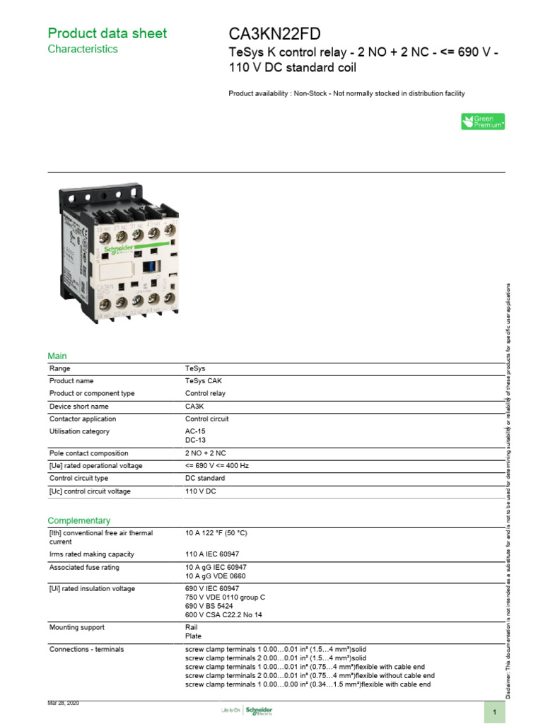 CA3KN22FD: Product Data Sheet | PDF | Technology & Engineering | Computers