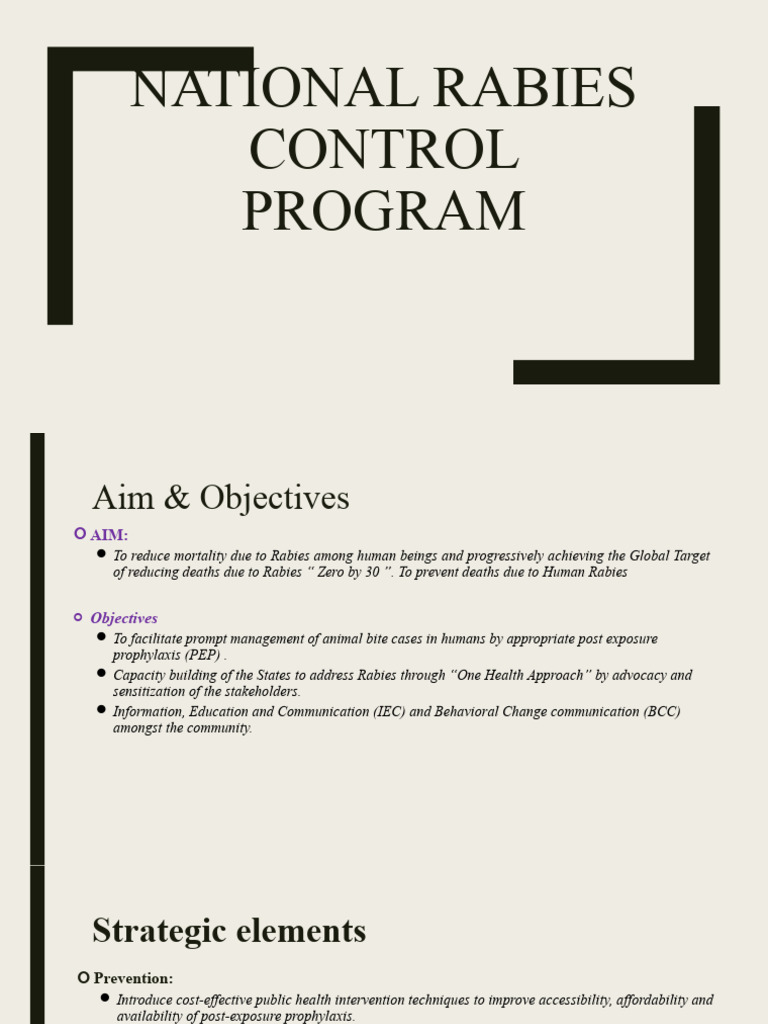 National Rabies Control Program Guide | PDF | Rabies | Preventive ...