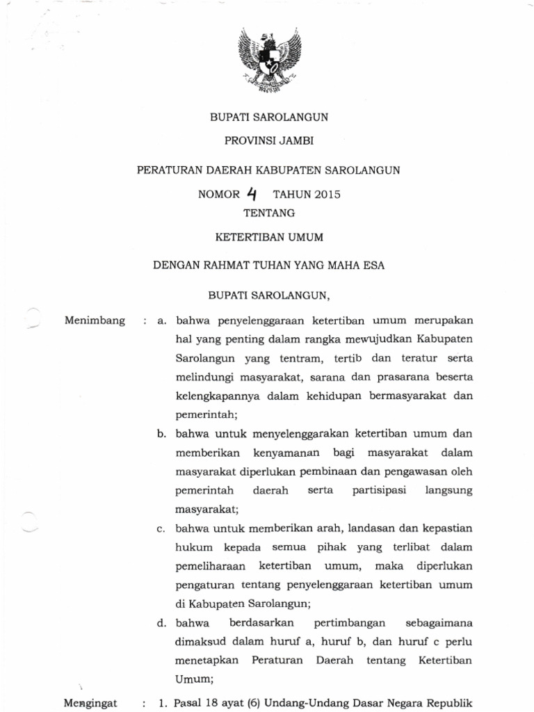 Perda-No-4-Tahun-2015 | PDF