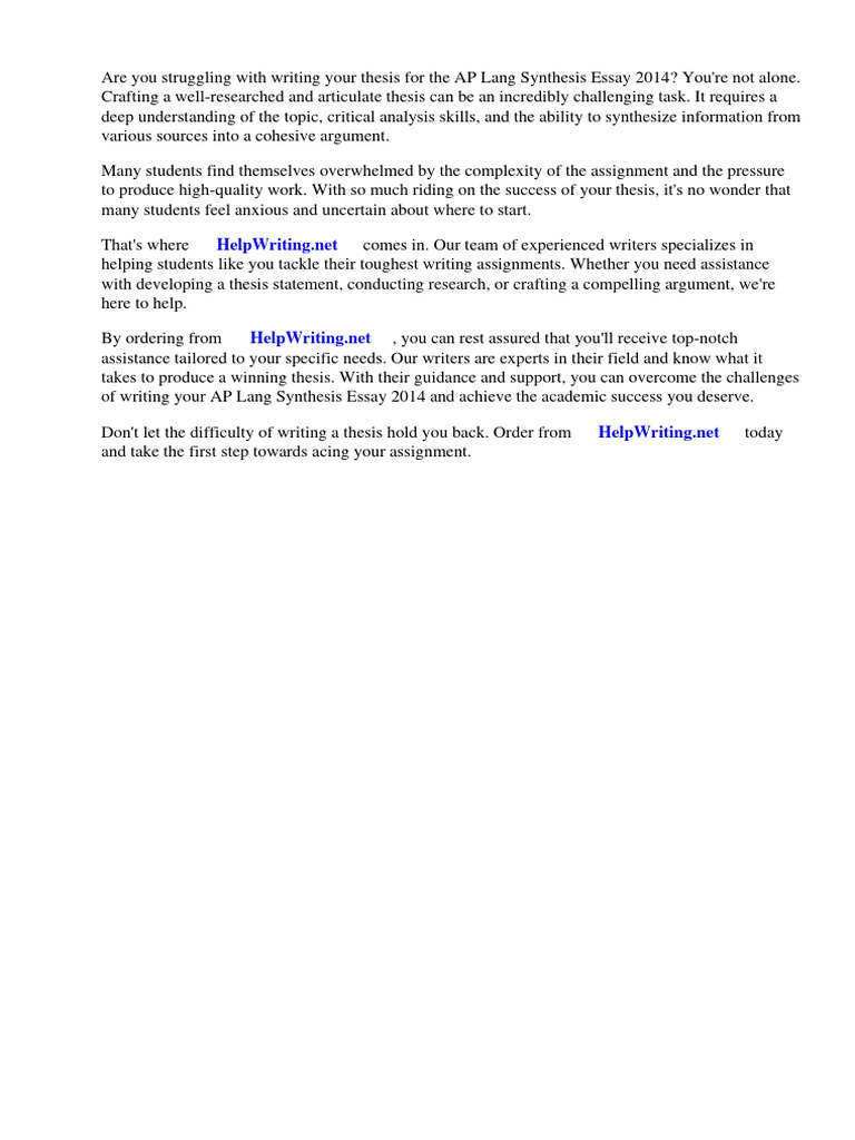 Mastering the 2014 AP Lang Thesis | PDF | Essays | Dialectic