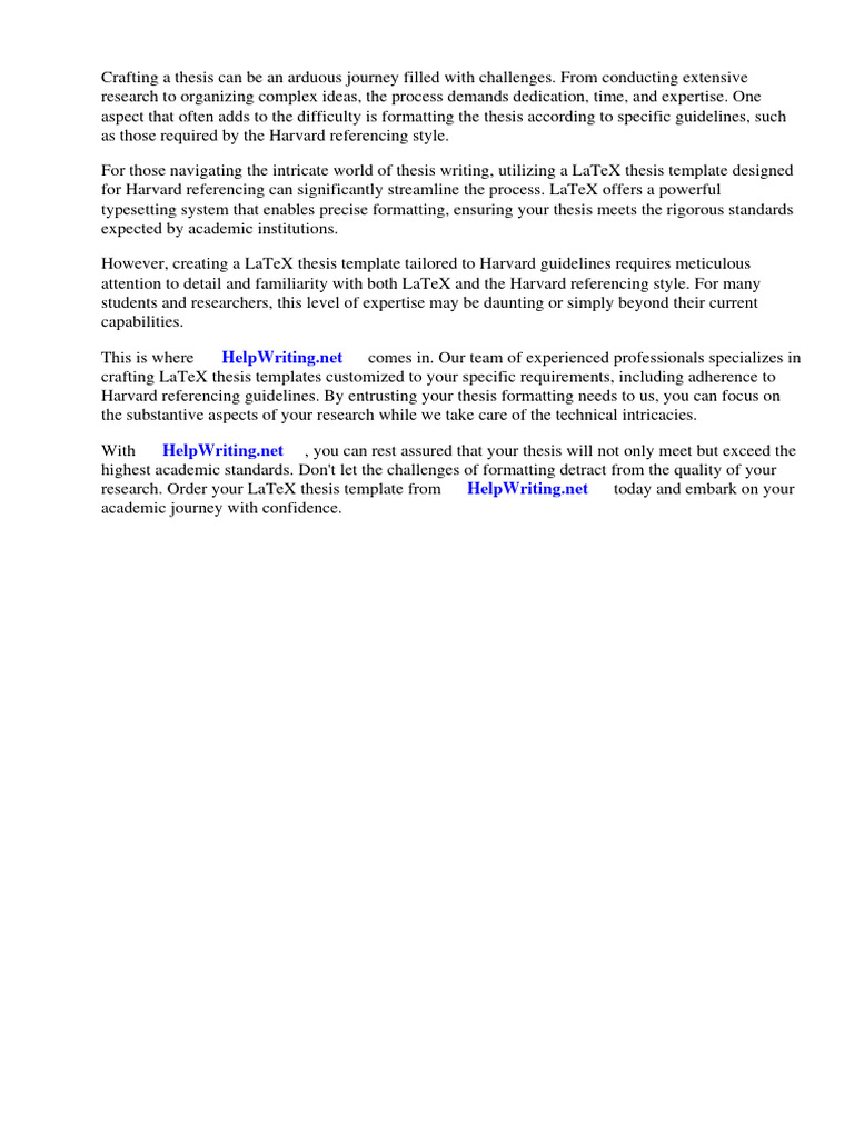Latex Thesis Template Harvard | PDF | Computers