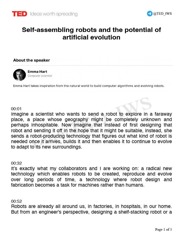 Emma Hart 001 5000k | PDF | Evolution | Robot