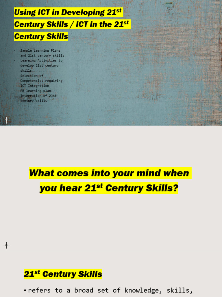 Integrating ICT for 21st Century Skills | PDF | Project Based Learning ...