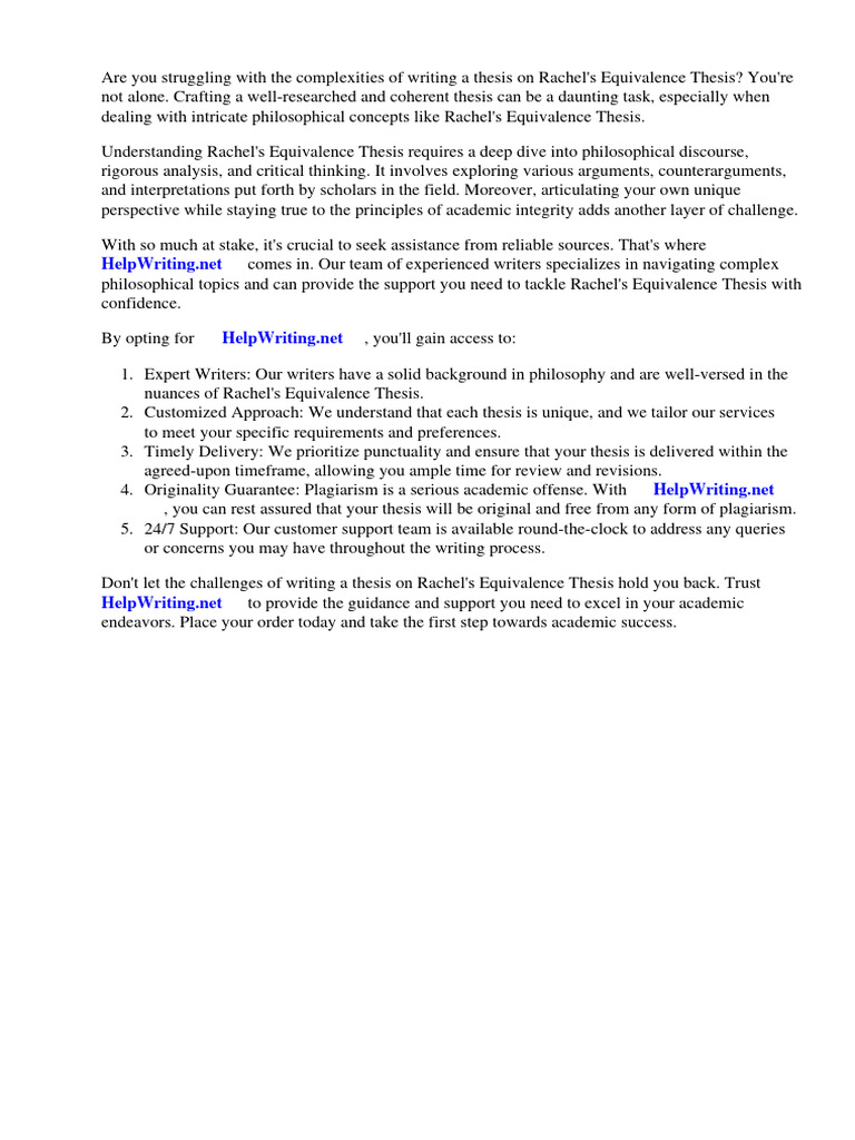 Rachels Equivalence Thesis | PDF | Shock (Circulatory) | Thought