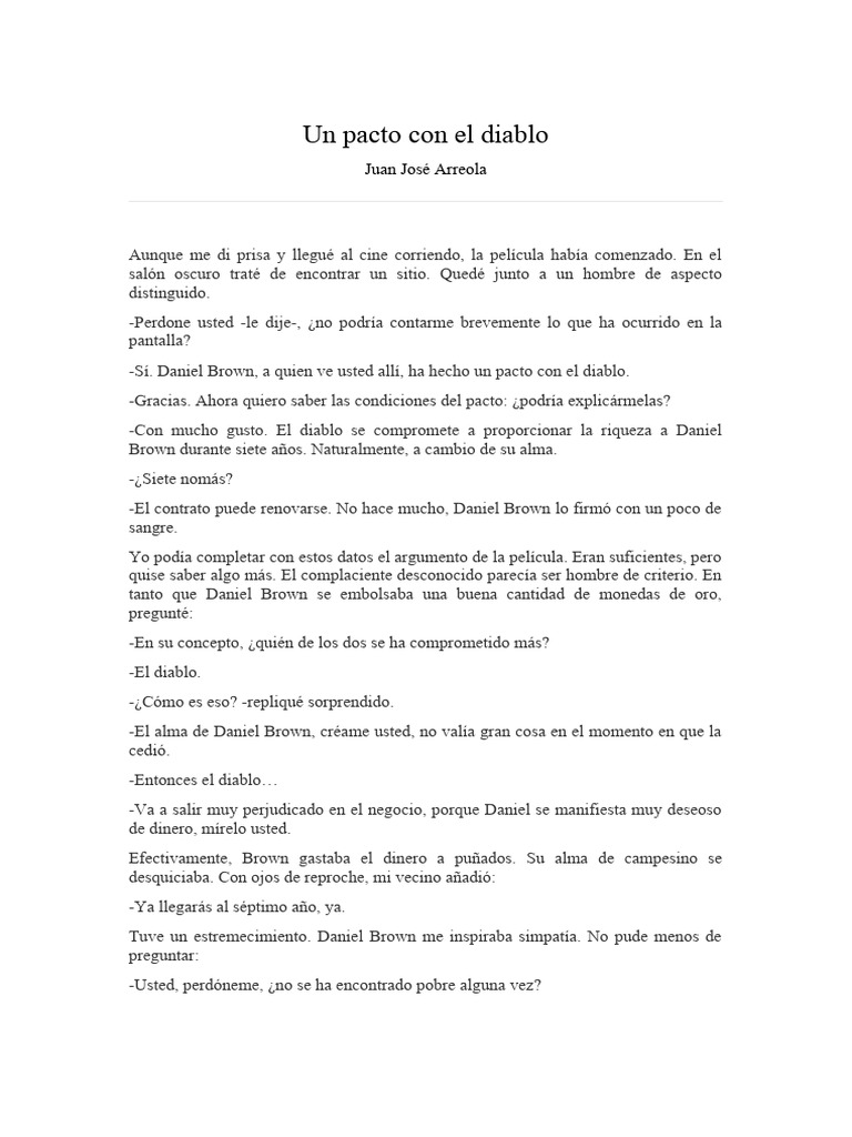 Un Pacto Con El Diablo | PDF | Diablo | Alma