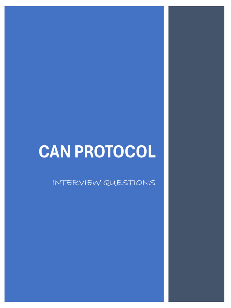 CAN Protocol Interview Questions Guide | PDF | Computers