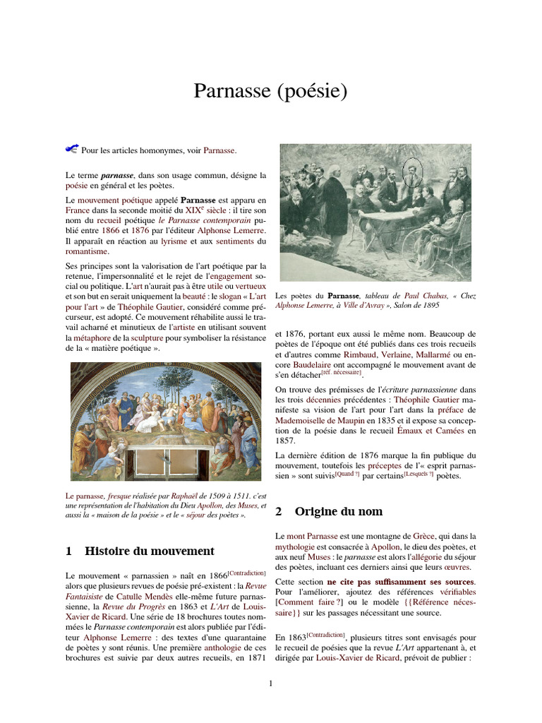 Parnasse (Poésie) | PDF | Poésie française | Littérature française