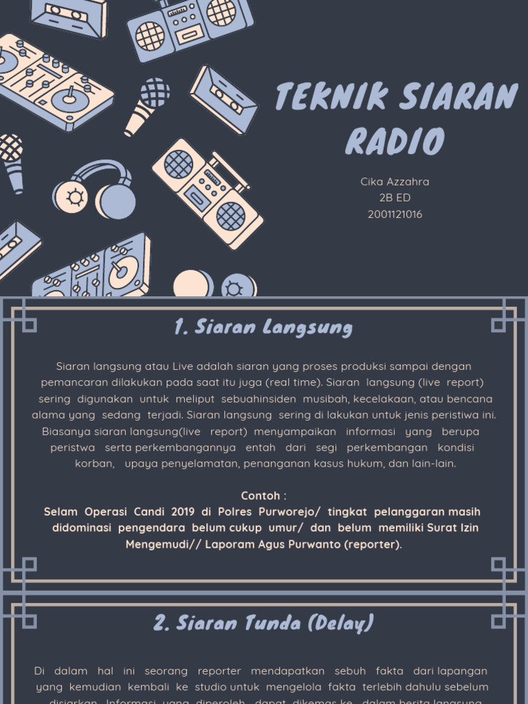 Radio Broadcasting - Cika Azzahra | PDF