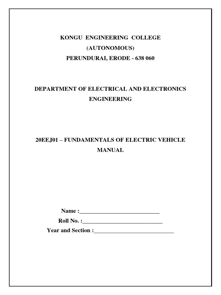Fev Manual 1 | PDF | Matlab | Electric Vehicle