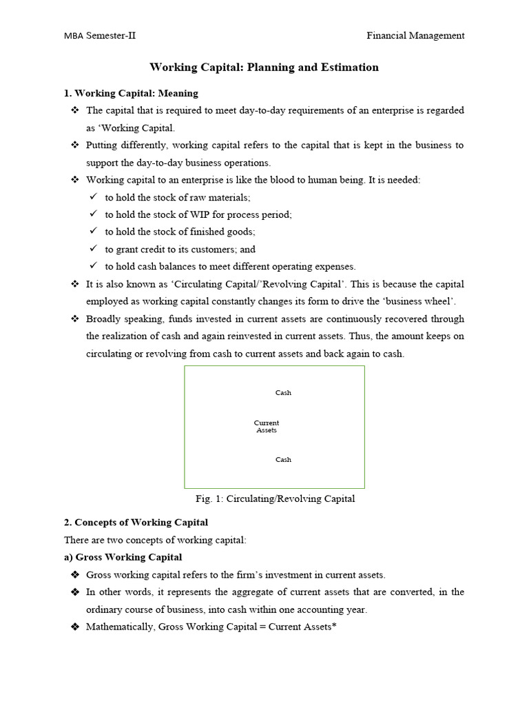Working Capital Management | PDF | Working Capital | Financial Capital