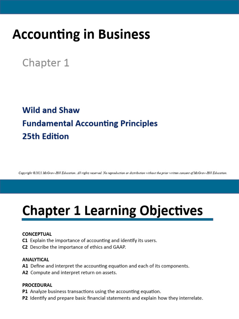 Accounting in Business Ch01 | PDF