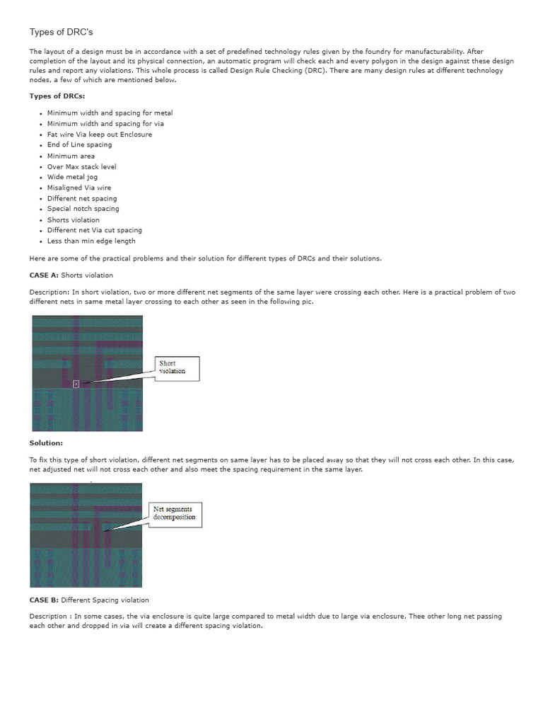 Vlsi Pd Types Of Drcs Pdf
