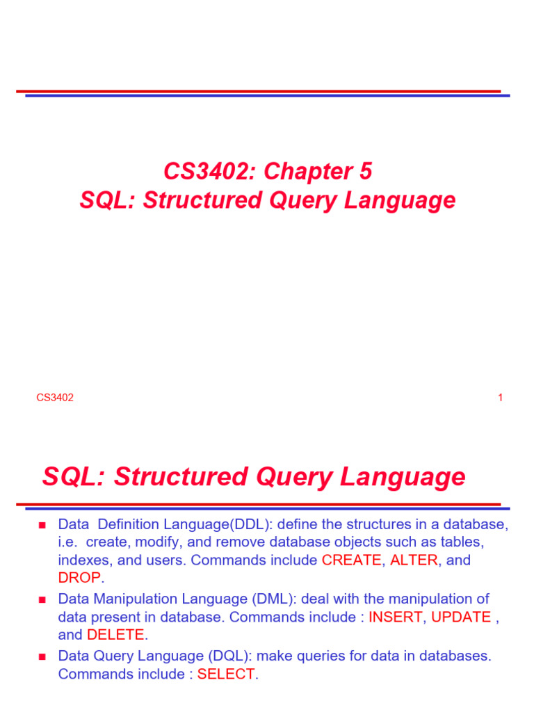 Lec 05 Pdf Relational Model Relational Database