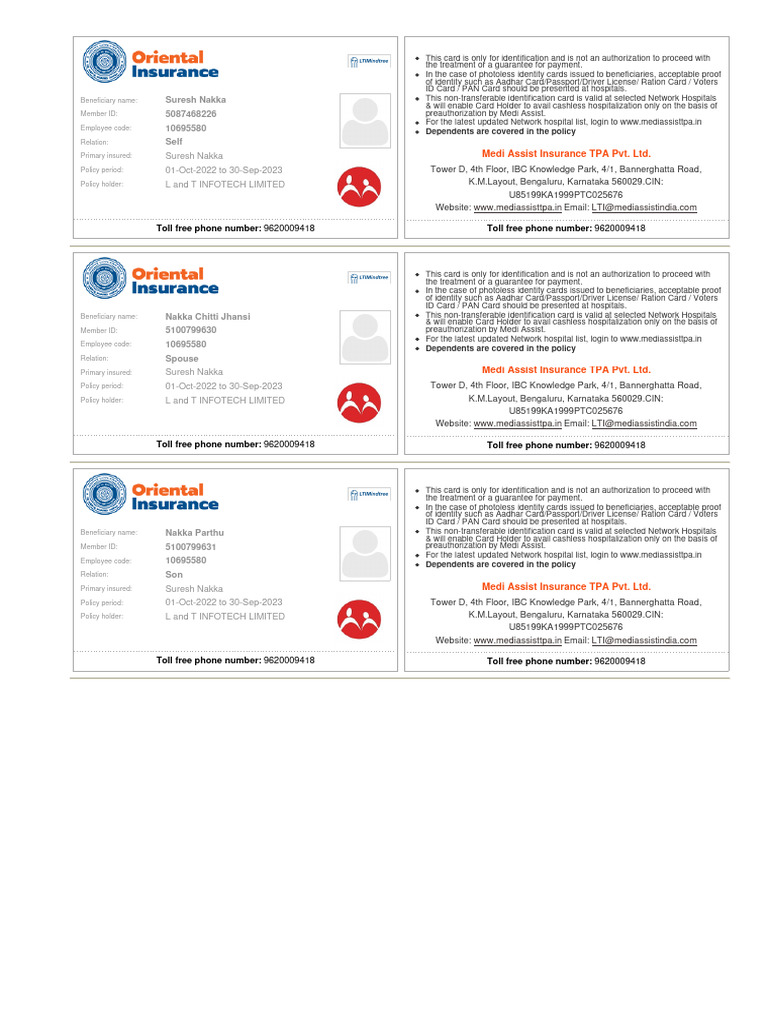 ECard Insurance | PDF | Identity Document | Social Programs