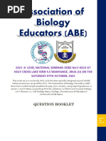 Uneb Uace Biology P2 Guide 2023 | PDF | Photosynthesis | Breathing