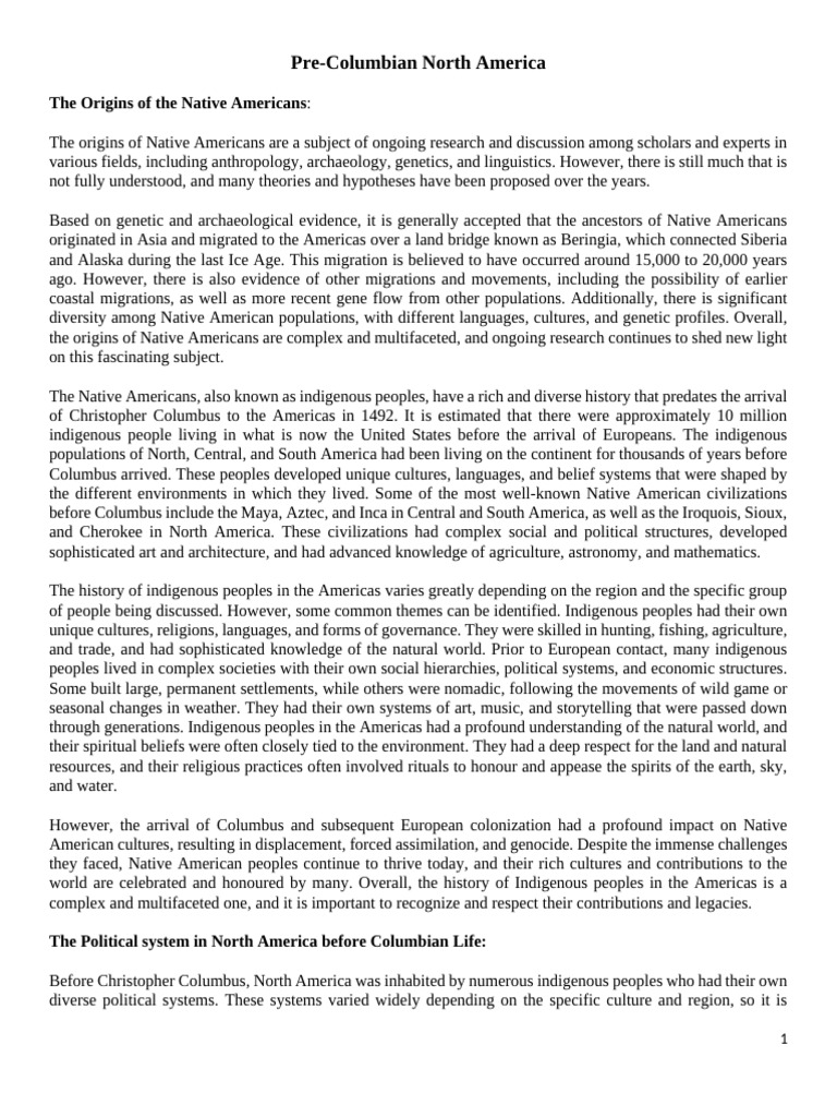 Pre Columbian America | Download Free PDF | Indigenous Peoples Of The ...